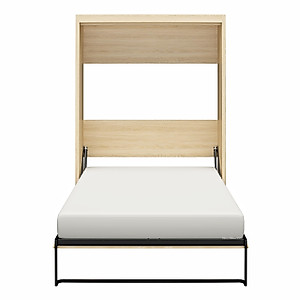 Signature Sleep Full Size Murphy Wall Bed with Wooden Slats in Wood, in Light Oak, No Box Spring Needed, Easy Assembly, Up to 600 lbs Weight Capacity