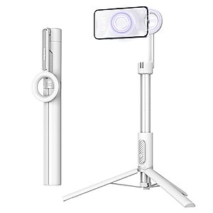 KraftGeek Magnetic Selfie Stick Tripod for iPhone, 64” Phone Tripod for Magsafe, Travel Tripod Stand with Remote for Cell Phone iPhone 16 Pro Max