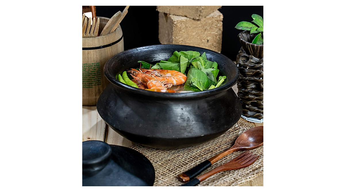 Ancient Cookware Filipino Clay Pot - 2 Qt Palayok for Traditional Cooking