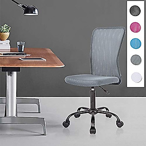 Ergonomic Office Chair with Lumbar Support Mesh Chair with Wheels Rolling Swivel Back Support Adjustable Executive Desk Chair, Modern PC Computer Desk Chair for Home Office Women Men by XXFBag - Gray