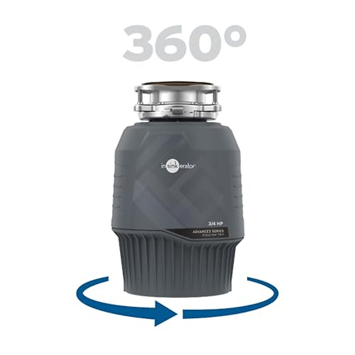 InSinkErator EVOLUTION 0.75HP 3/4 HP, Advanced Series EZ Connect Continuous Feed Food Waste Garbage Disposal, Gray
