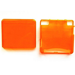 New Upper and Lower lid Plastic Protective Cases for Nintendo GBA SP Gameboy Advance Sp Console-Clear Orange