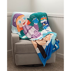 A FOR ADLEY Merch, Adley's Snuggly Snow Mermaid Blanket Featuring Cartoon Mermaid Adley Print