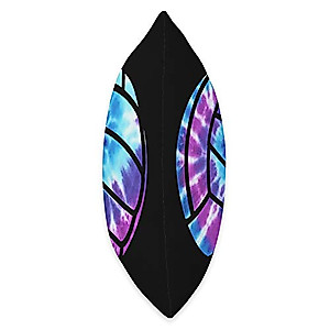 Volleyball Gear For Teen Boys & Girls Volleyball Tie Dye Blue Purple Teenage Girls Perfect Gift Throw Pillow, 16x16, Multicolor