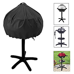 Barbecue Cover, 52x37cm Outdoor Garden Grill Shade Rainproof Dustproof UV Protector Barbecue Round Hood