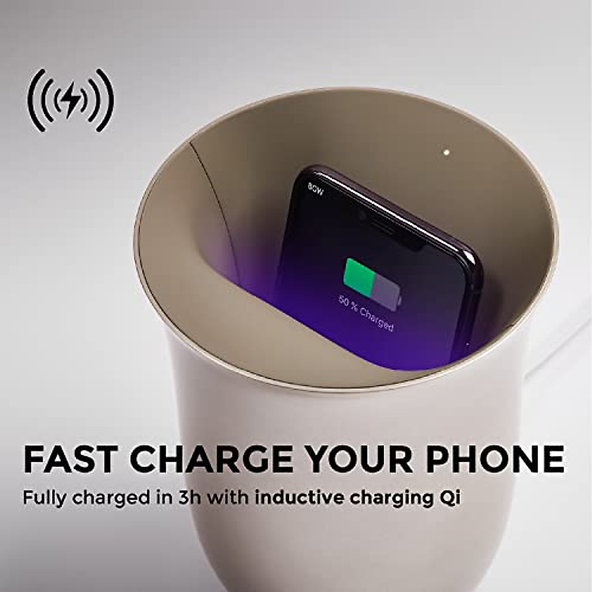 Lexon OBLIO Wireless Phone Charger with UV Light Sanitizer, QI ...