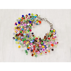 Handmade Rainbow Multi Strand mix big beads bracelet Bohemian Fashion Summer 2021 Trend Gift Under 25 Sunday Fun day wear