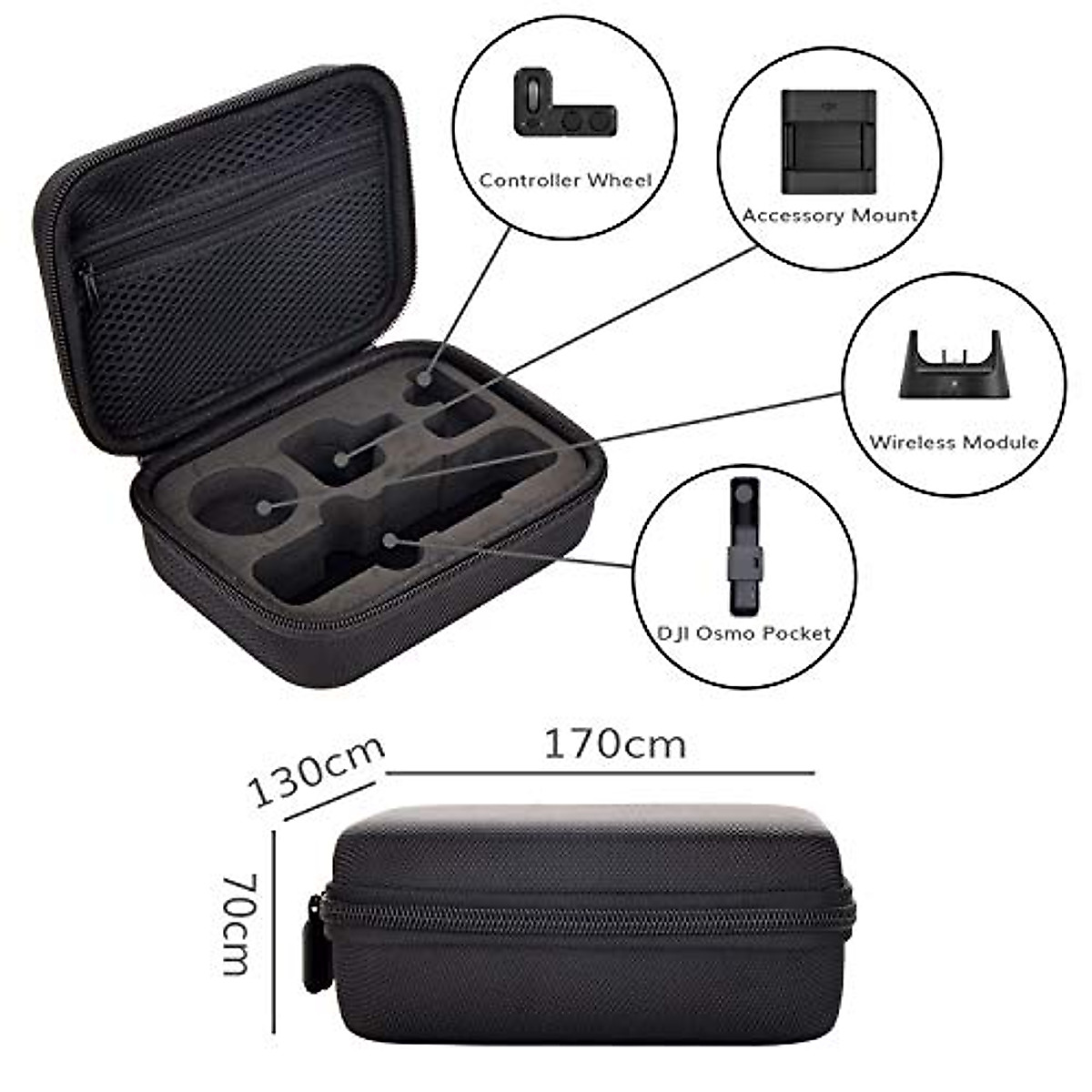 ARISLL Accessories kit for DJI OSMO Pocket/Pocket 2, Handheld Mount Adapter Tripod Carrying Case Expansion Phone Bracket Screen Protector for Osmo Pocket/Pocket 2