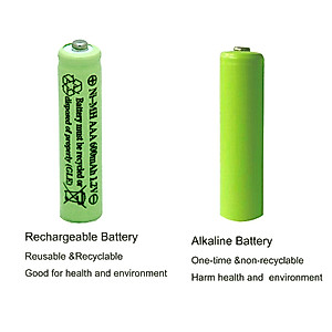 QBLPOWER Solar Light Batteries AAA Triple A NIMH 600mAh 1.2V Rechargeable for Garden Lights Remotes Mice(8Pcs)