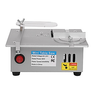 Bachin Mini Hobby Table Saw Handmade Woodworking Bench Saw 1/2" Adjustable Cut Depth, Seven Speed Adjustable Power Supply, Small Hobby Table Saw for Miniature Wood Craft Cutting