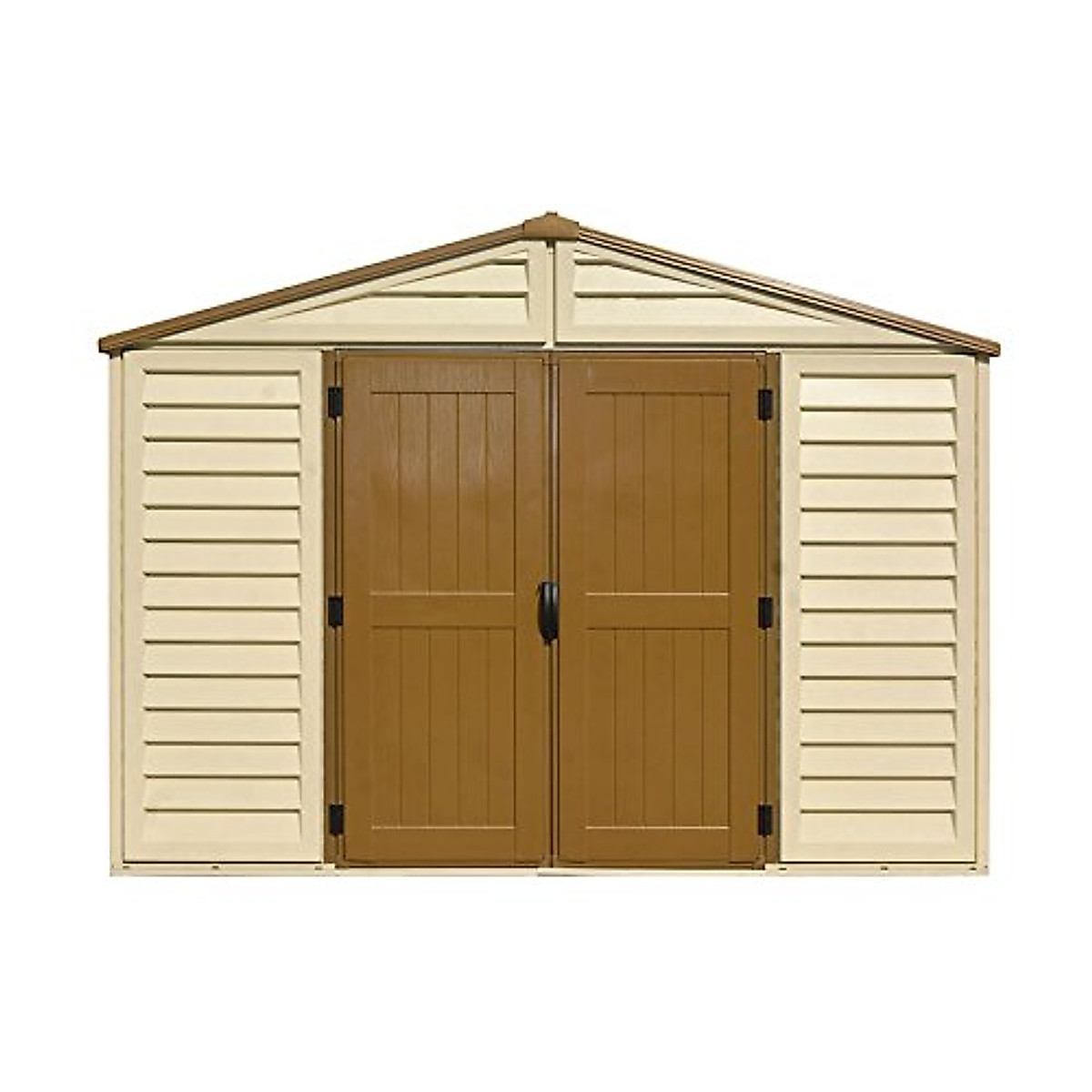 WoodBridge Plus 10 ft. x 10 ft. Vinyl Outdoor Garden Storage Shed