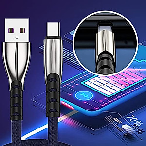 BGNTBUK C Type Charging Cable with Light Charging Cord Charging 5A Fast Data Fast Micro Sync Super Cable Alloy 5A Cable Type-C USB USB Cable Type C Cable Fast Charge 6ft