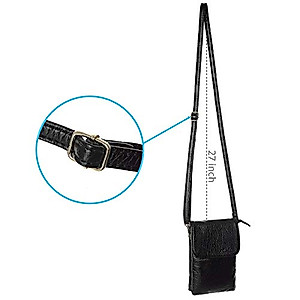 MINICAT Roomy Pockets Series Small Crossbody Bags Cell Phone Purse Wallet for Women(Black)