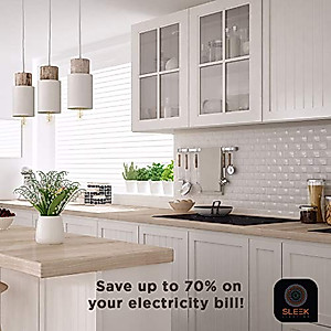 SLEEKLIGHTING - 13Watt GU24 Base 2 prong light bulbs- UL approved-120v 60Hz - Mini Twist Lock Spiral -Self Ballasted CFL Two Pin Fluorescent Bulbs- 4200K 900lm Cool White 4pack (60Watt Equivalent)