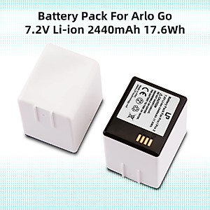 Battery Chagrer Pack for Arlo Pro & Arlo Pro 2 (VMA4400), 2-Pack 2440mAh Li-ion Rechargeable Batteries ONLY for Arlo Pro/Pro 2 Camera, NOT Compatible with Arlo Ultra, Ultra 2, Pro 3, Pro 4, Arlo Go