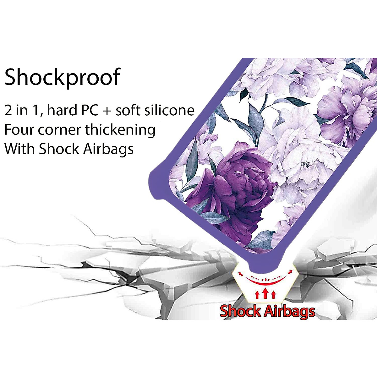 jioeuinly Case for Moto Thinkphone Case Compatible with Motorola Thinkphone Phone Case Cover [with Tempered Glass Screen Protector][Hard PC + Soft Silicone][Ring Support] [Luminous Effect] YGZ-ZSH