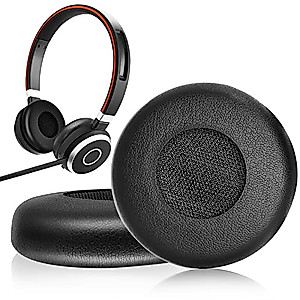 XBERSTAR Replacement Earpads for Jabra Evolve Replacement earpads Cushion Cover Pillow for Jabra Evolve 20 20se 30 30II 40 65 65+ … (Protein Leather Ear Pads)