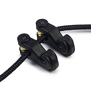 GUGULUZA Crossbow Cocking Device with Double Handle Crossbows Rope 1.6m/63 inch Cocker Aid Cocking String Tool Black