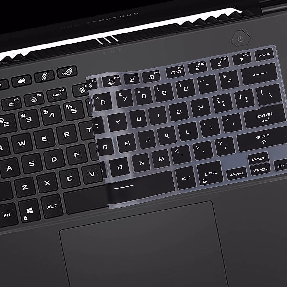 Keyboard Cover Skin for ASUS Rog Flow Z13 GZ301ZE GZ301ZA GZ301ZCRog Flow X13 GV301QH GV301RE GV301RC, 13.6 Inch Laptop, Rog Flow X16 GV601RW 16 inch Laptop- Black