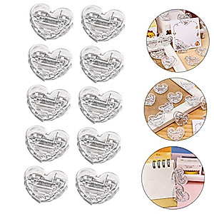 Operitacx 40 Pcs Transparent Love Clip Heavy Duty Bag Clips Money Binder Clips Coffee Bag Seal Clip Large Chip Clips Portable Bag Clips Frog Chip Clips Food Sketchpad Holder Plastic Student