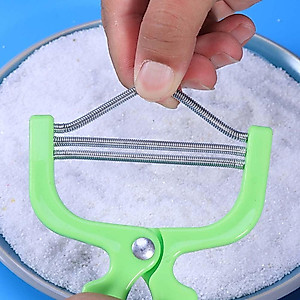 2Pcs Manual Facial Hair Removers Women Face Threaders Epilators Upper Lip Chin Cheeks Neck Portable Beauty Tools for Women (Green)