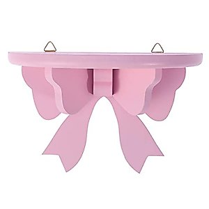 Cabilock Floating Shelves Semi Circle Ledge Wood Shelves Wall Mounted Storage Shelves Display Stand Racks for Book Collectibles Nursery Room