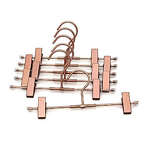 20Pack Koobay 30CM Rose Gold Clothes Hangers with 2 Adjustable Clips Pants Hangers