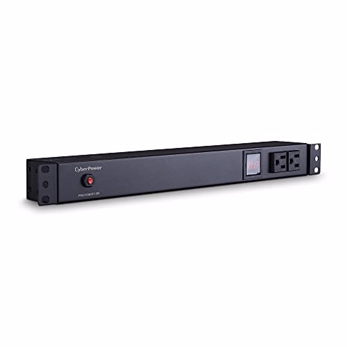 CyberPower PDU15M2F12R Metered PDU, 100-125V/15A (Derated to 12A), 14 Outlets, 1U Rackmount, 15 Foot Power Cord