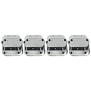 Rockville 4 Pack Mini RF3 Bright DJ Par Up Lights+Bag+RF Remotes+Wireless DMX, Silver
