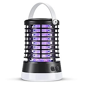 Bug Zapper for Indoor Outdoor,Electric Mosquito Killer Lamp with 3 Light Modes,USB Rechargeable Mosquito Zapper Fly Trap for Home Backyard Patio Camping and Hiking