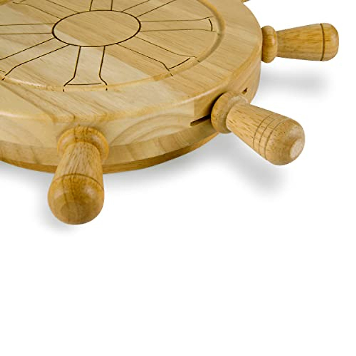 PICNIC TIME TOSCANA - Mariner Cheese Board And Tool Set - Charcuterie Board Set - Wood Cutting Board With Cheese Knives, (Parawood),Brown, Large