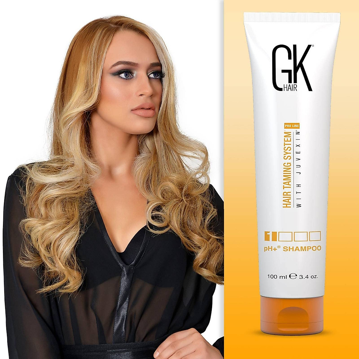 GK HAIR Global Keratin pH+ Pre-Treatment Clarifying Shampoo (3.4 Fl Oz/100ml) For Preps Hair Deep Cleansing,Removes Impurities -With Aloe Vera, Vitamins & Natural Oils All Hair Types Men and Women