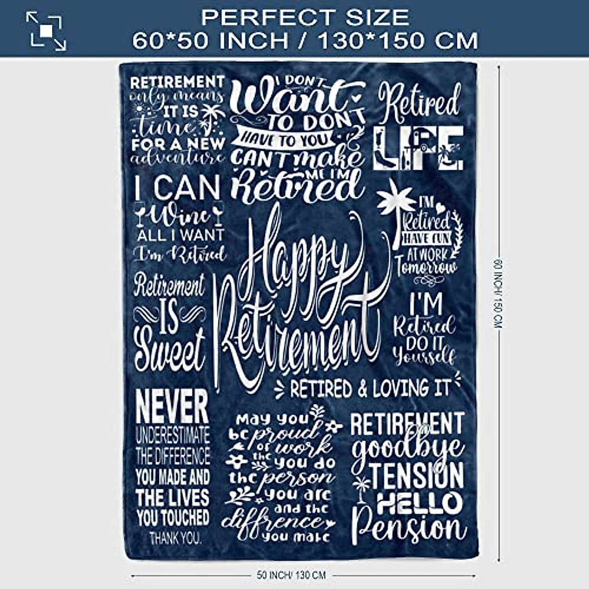 Retirement Gifts for Women/Men, Retirement Gifts for Women/Men, Funny Farewell Retirement/Retired Gifts for Coworkers, Going Away Gift, Goodbye Gifts for Coworkers Leaving Gift Blanket 60x50 in