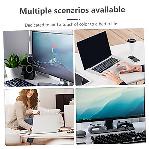 HEALEEP 1Pc Desktop Computer Bracket Computer Monitor Riser Computer Desk Riser Monitor Stand Riser Computer Screen Holder Shelf Bracket Table Storage Rack pp Neck Guard Product White