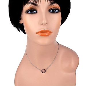 ZIKLARS Bohemian Garnet Circle Necklace