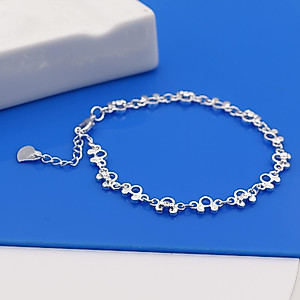 Dankadi Fashion Cute Mickey Bracelet for Women 925 Sterling Silver Adjustable Charm Jewelry Gift Birthday Gift For Women Wife Her (Fashion design)