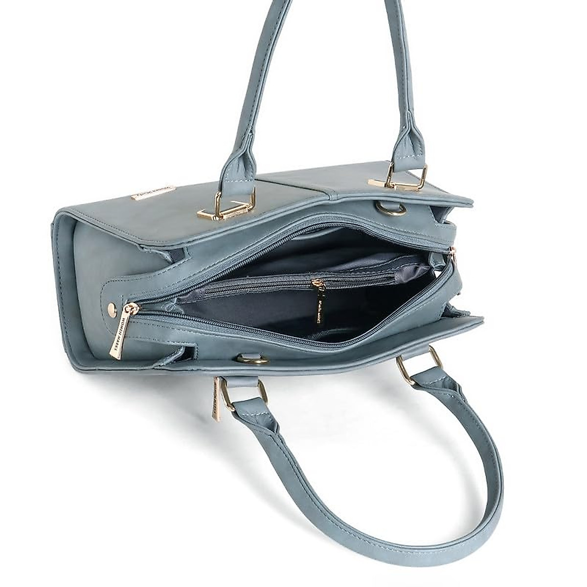 WOMEN MARKS, Women's Pu Leather Handbag, with Multiple Internal Pockets in Pretty Look, Top Handle Satchel Bag