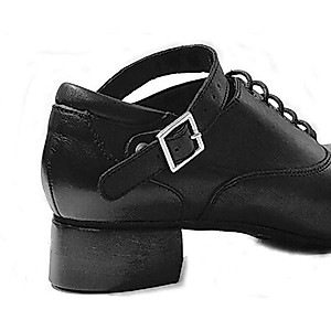 The Classic Range of Super Soft Leather Hard Shoes for Irish Dance Jig - Size UK 4.5 Black