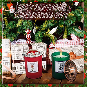 Moxweyeni 2 Pieces Candle Toppers to Burn Evenly Scented Jar Candles Cover 2.85 Inch Leaf Pine Candle Topper Lids Jar Candle Accessories Sleeves Gifts for Christmas Candles Party Favor(Chic Style)