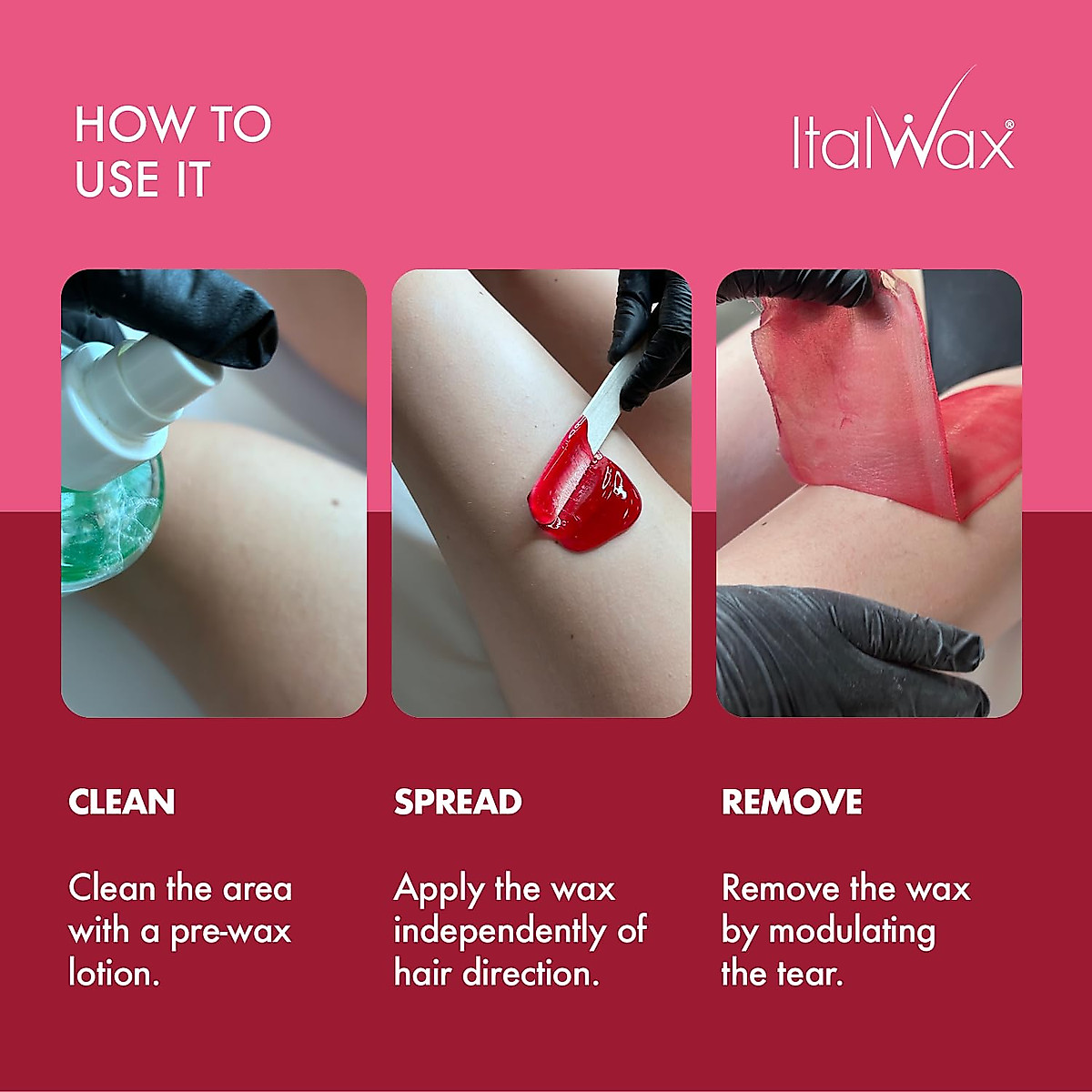 Italwax Rose - 1kg / 2.2lb - Hard wax beads for hair removal - Natural formulation ideal for all skin type - Unscented - Recommended for Bikini Area and Armpits