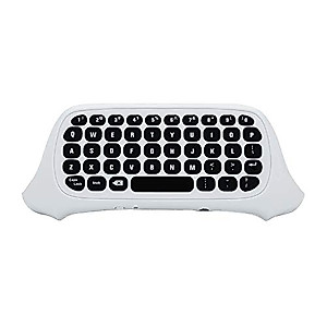 Mcbazel Mini Game Keyboard 2.4G Receiver Wireless Chatpad Message with 3.5MM Audio Jack for Xbox One/ Xbox One X/ Xbox One S/ Xbox Series X/ Xbox Series S - White