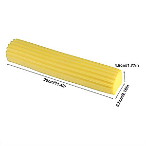 PVA Sponge Roller Mop Head Refills, Sponge Mop Head Replacement Super Absorbent Roller Mop Refill Sponge Mop Head Refill PVA Foam Professional Mop Head for Home Cleaning Tool, Yellow, Set of 2