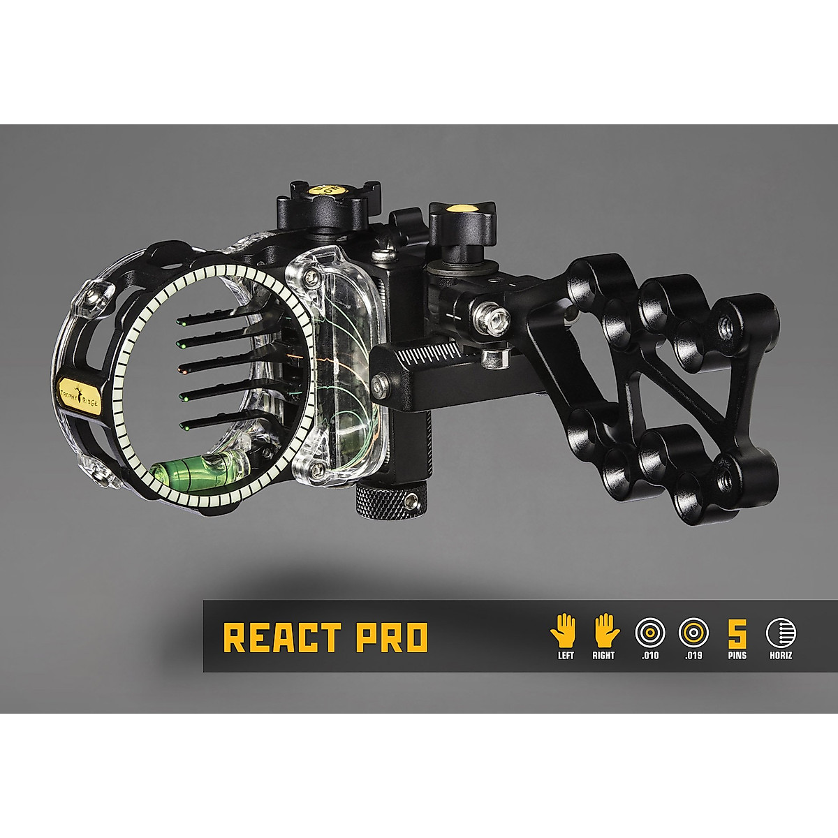 Trophy Ridge React Pro 5 Pin Archery Bow Sight, Right Hand, 0.010 Pin