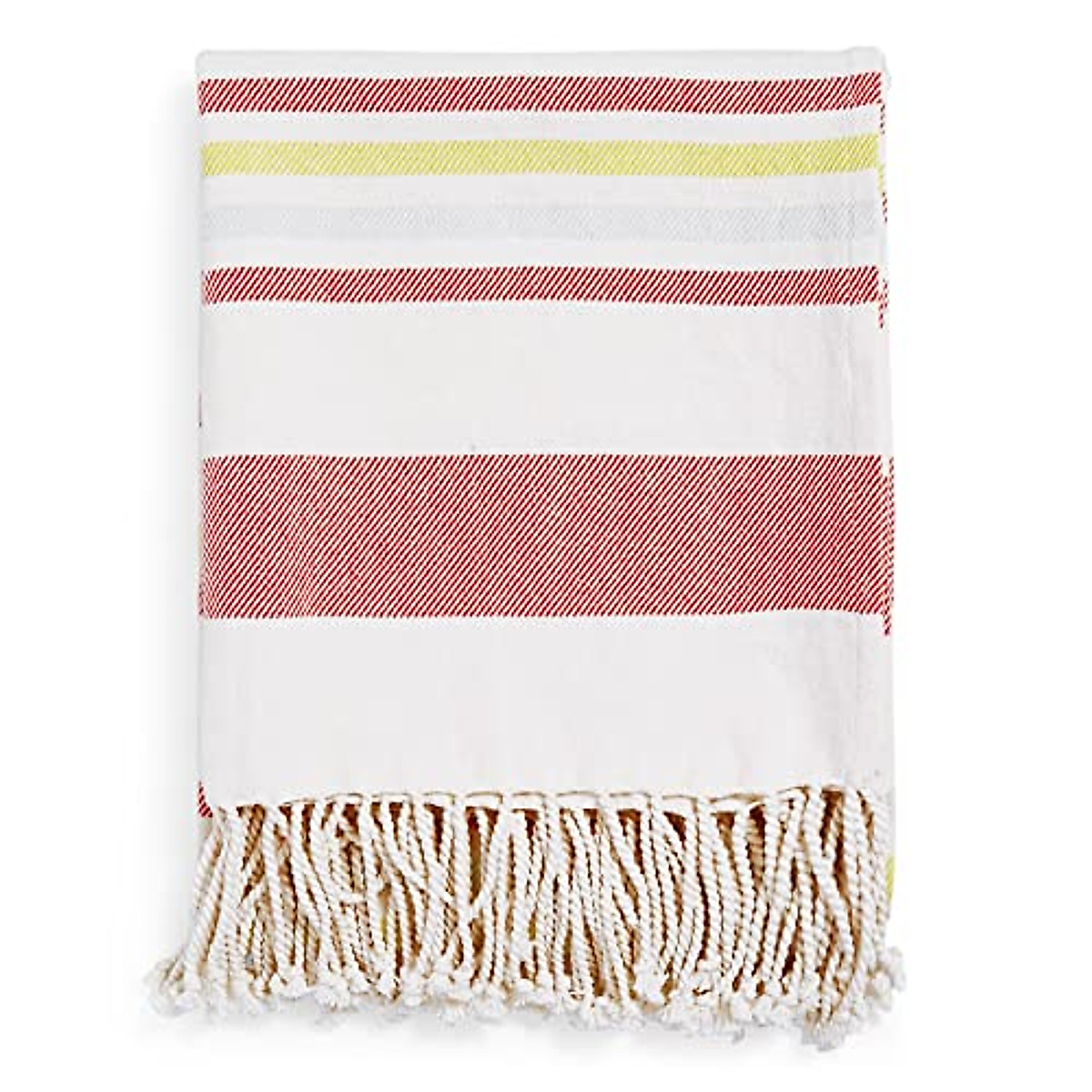 Vera Bradley Women's Recycled Cotton Indoor/Outdoor Throw Blanket, Seaside Stripe Multi - Recycled Cotton, One Size