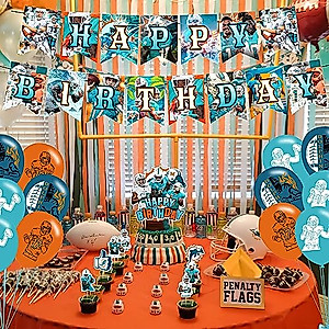 Dolphins Party Decorations,Dolphins Birthday Party Supplies Includes Banner - Cake Topper - 12 Cupcake Toppers - 18 Balloons