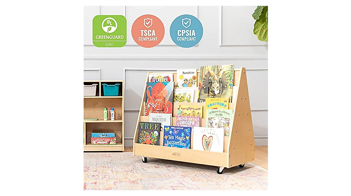 ECR4Kids Mobile Book Display for Kids - Perfect for Classrooms