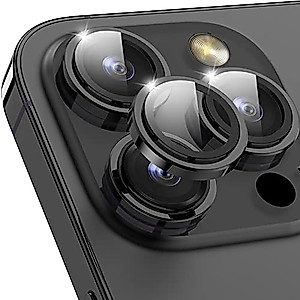 YWXTW Designed for iPhone 14 Pro Max Camera Lens Protector, for iPhone 14 Pro Camera Lens Protector, Individual Metal Anti Scratch HD Clear Case Friendly Tempered Glass Camera Cover, 1 Set