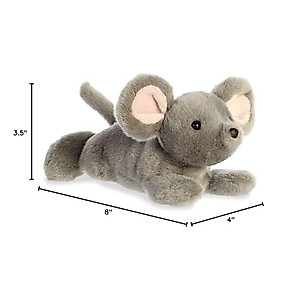 Aurora® Adorable Mini Flopsie™ Missy Mouse™ Stuffed Animal - Playful Ease - Timeless Companions - Gray 8 Inches