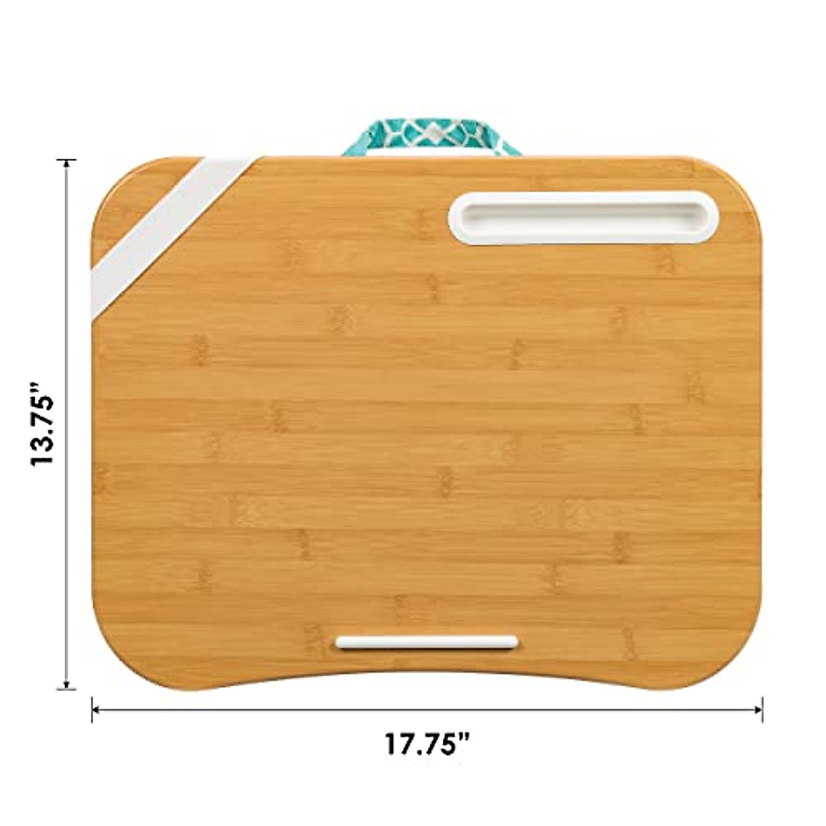 LapGear Designer Lap Desk with Phone Holder and Device Ledge - Aqua Trellis - Fits up to 15.6 inch Laptops - Style No. 45422