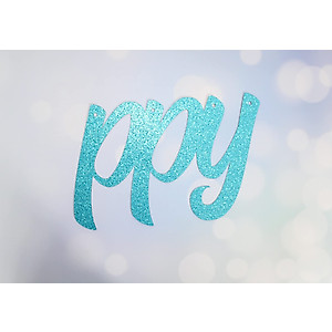 Happy Half Banner, Baby Boys/Girls' 6 Months/Half Year Birthday, Baby Shower Party Blue Gliter Paper Sign